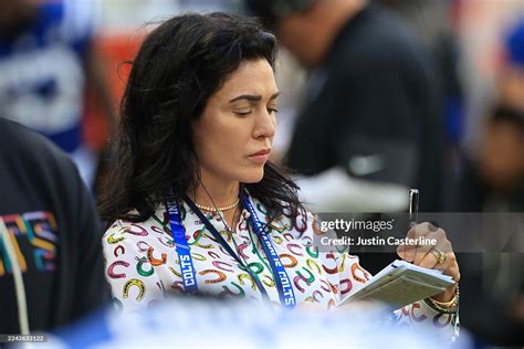 Owner Carlie Irsay Gordon Of The Indianapolis Colts Looks On Against