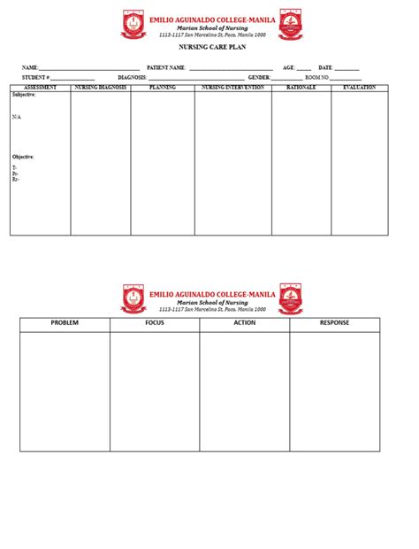 Ncp Template Pdf
