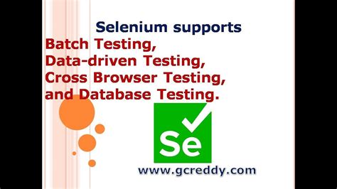 Selenium Supports Batch Testing Data Driven Testing Cross Browser