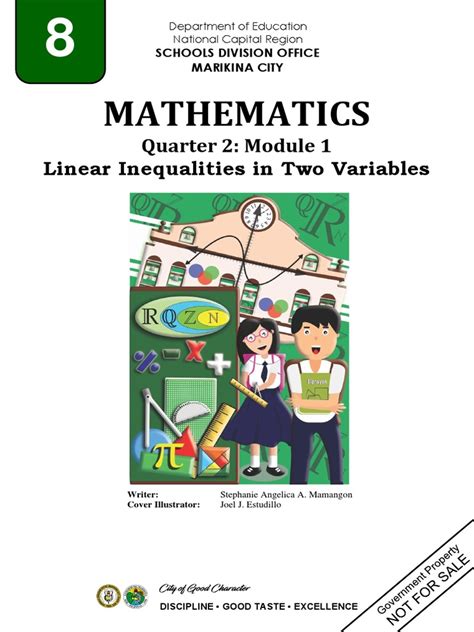 Math Gr8 Qtr2 Module 1 Pdf Equations Inequality Mathematics