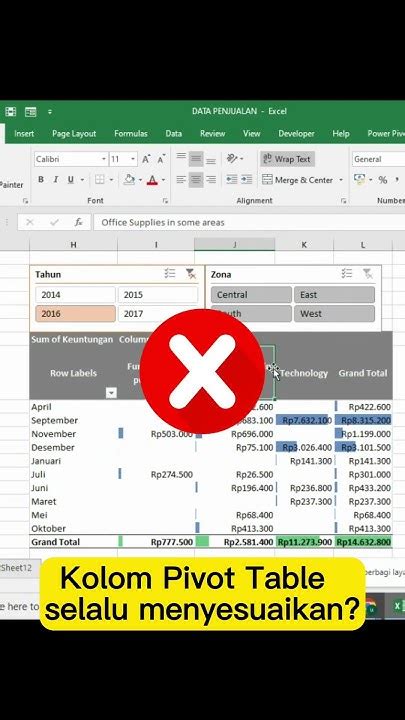 Menghilangkan Resizing Pivot Table Excel Microsoftexcel Belajarexcel