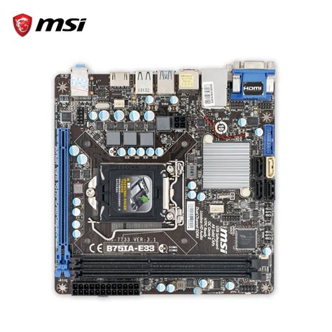 Original Msi B75ia E33 Desktop Motherboard B75 Socket Lga 1155 I3 I5 I7 Ddr3 16g Sata3 Mini Itx
