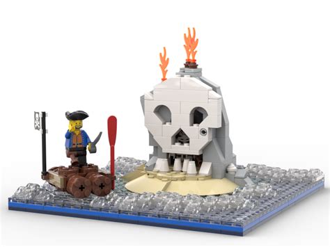 Lego Moc Volcano Island Remake By Mikeybrickalloti Rebrickable