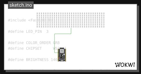 Fastled Test W Esp32 C3 Wokwi Esp32 Stm32 Arduino Simulator