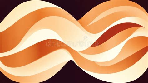 Abstract Waves In Warm Tones Create A Flowing Dynamic Visual Effect Stock Illustration