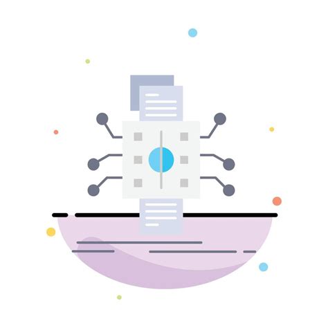 Analysis Data Datum Processing Reporting Flat Color Icon Vector
