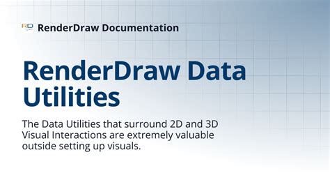 Renderdraw Data Utilities Renderdraw Documentation