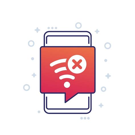 Premium Vector No Wifi Connection Icon With A Smart Phone