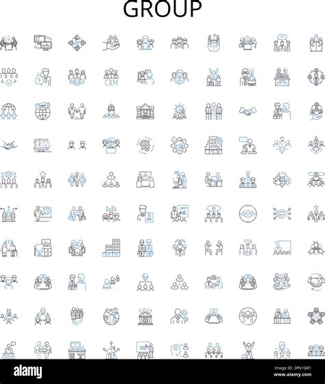 Group Outline Icons Collection Cluster Gathering Collection Assembly Congregation Squad