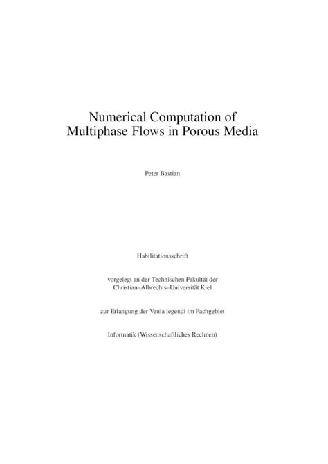 Pdf Multiphase Flow In A Porous Media Dokumentips