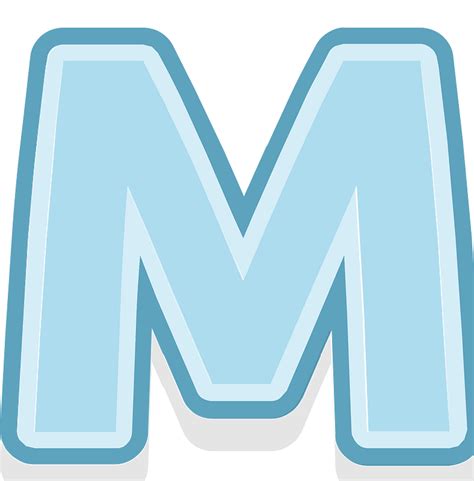 Blue Letter M Free Vector Icons On Creazilla Com