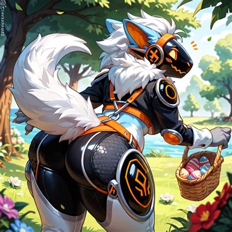Explore A Big Fluffy Femboy Protogen With Huge Buttocks And Thick