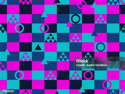 바우하우스 기하학적 패턴 이리로 물리는 스위스 그래픽 스타일 디자인 홍보 제품 포장지 및 인쇄를위한 복고풍 다채로운 배경 벡터