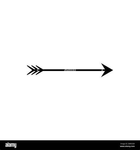 Black Bow Arrow Archery Equipment Fletched Precision Projectile Vector Illustration Eps 10