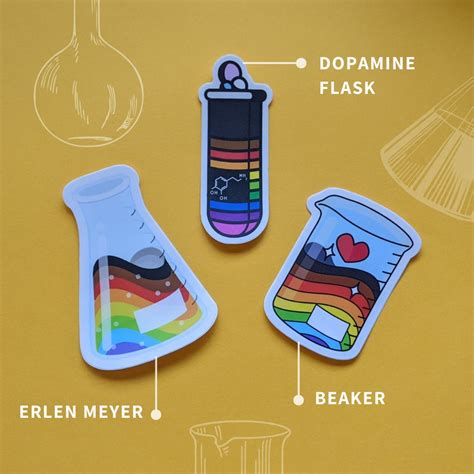 Rainbow Science Flask Beaker Erlen Meyer Science Flask Lgbt Pride
