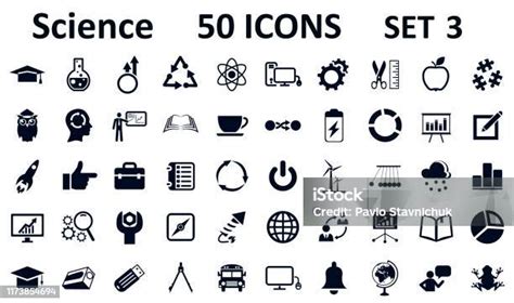세트 3 의 50 아이콘 교육 학교 과학 및 지식 플랫 스타일의 일러스트 레이션 스톡 벡터 개념에 대한 스톡 벡터 아트 및 기타 이미지 Istock