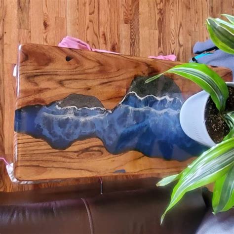 Custom Order Epoxy Resin Table Custom Table Ocean Design Wood Art Resin Coffee Table Resin