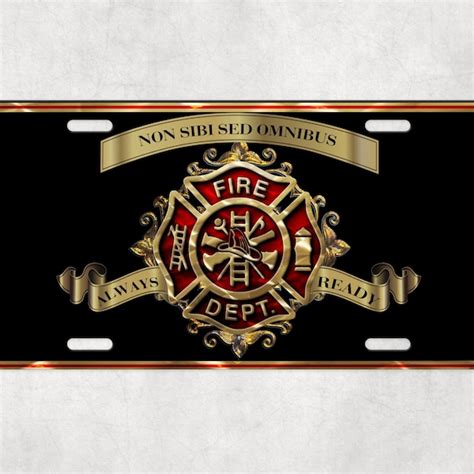 Fire Department License Plate Etsy