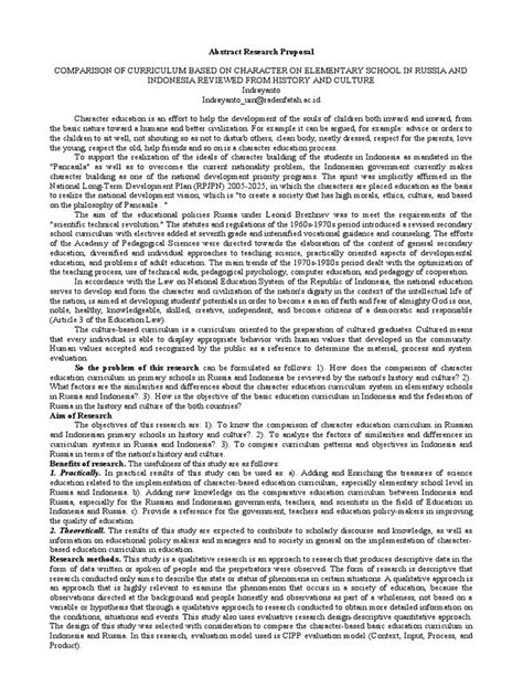Abstract Research Proposal Pak Indrayanto Pdf Curriculum Qualitative Research