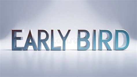 Early Bird Catching The Worm Theme In Bold Text For Motivation Stock Illustration Illustration