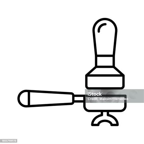 커피 포터필터 아이콘입니다 커피 장비 흰색 배경에 픽토그램 포타필터에 대한 스톡 벡터 아트 및 기타 이미지 포타필터 아이콘 커피 마실 것 Istock