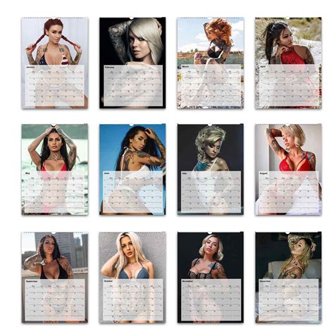 Sexy Tattoo Babes Full Photo Calendar Choose Start Month 202627