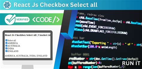 React Select All Checkbox Reactjs Checkbox Select All Unselect All