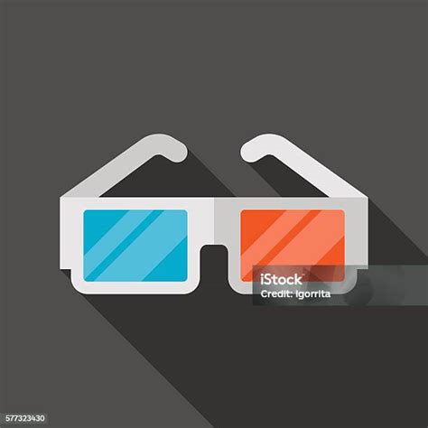 긴 그림자가 있는 3d 안경 아이콘 플랫 스타일 벡터 일러스트레이션 3가지 개체에 대한 스톡 벡터 아트 및 기타 이미지 3가지 개체 3차원 형태 Performing