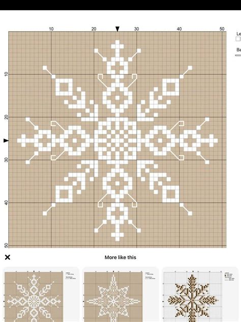 Holiday Cross Stitch Patterns Diy Snowflake Ornament