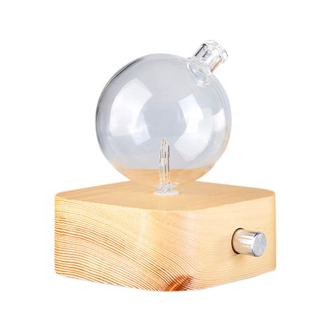 Square Geometry Nebuliser Essential Oil Diffuser Wooden Base Divine