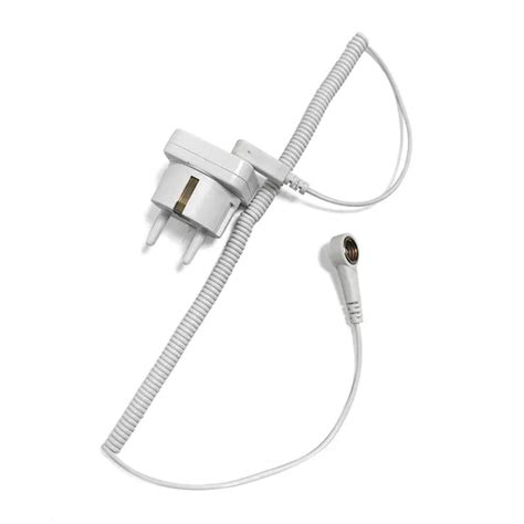 24m Grounding Wire With European Plug White Esd Grounding Wire Sets