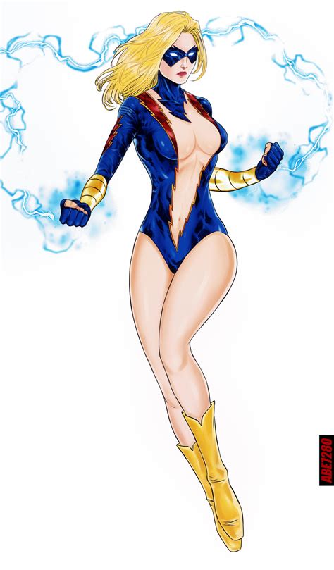 Rule 34 Blonde Female Blonde Hair Cleavage Cleavage Cutout Dc Dc Comics Electricity Genderswap