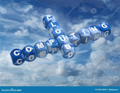 Cloud Computing Against A Sky Background Stock Illustration