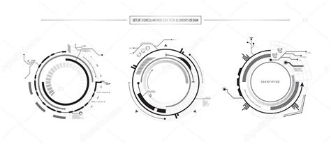 HUD Elements Icons Hi Tech Stock Vector By Pixtumz Hotmail Com