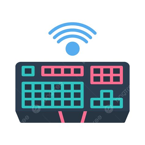Wireless Keyboard Flat Icon Vector Computer Device Keyboard PNG And Vector With Transparent