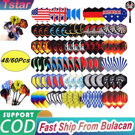 48 60pcs Dart Flight Dart Pin Flight Professional Standard Pvc Dart Wing Darts Accessories