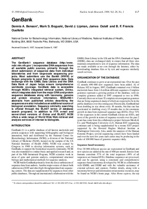 Pdf Genbank