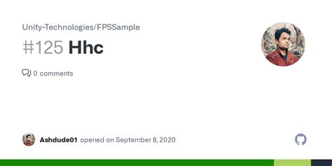 hhc · issue 125 · unity technologies fpssample · github
