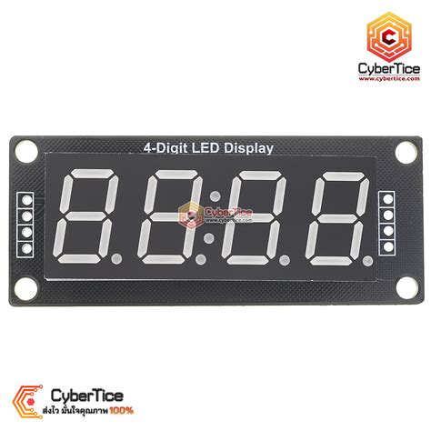 โมดูลแสดงค่าตัวเลข 4 หลัก จุดนาฬิกา 056 Tm1637 Driver สีน้ำเงิน ขาย Arduino อุปกรณ์ Arduino