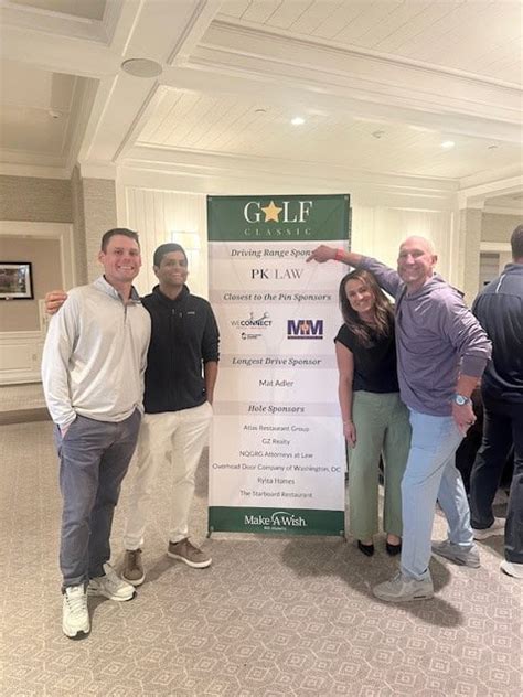 Pk Law Was A Proud Sponsor Of The Annual Mid Atlantic Make A Wish Golf Classic Held At Baltimore