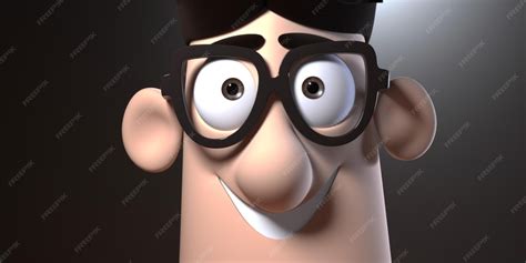 Premium Ai Image A Cartoon Character With Glasses And A Smile