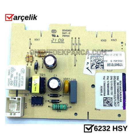 Arçelik 6232 Hsy Bulaşık Makinesi Elektronik Kart 1891540100 Arçelik