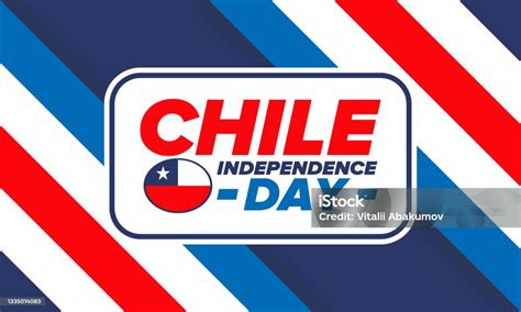 칠레 독립기념일 행복한 국경일 피에스타 파트리아스 자유의 날 매년 9월 18일 축하합니다 칠레 플래그 애국 칠레 디자인 포스터 카드 배너 템플릿 배경 벡터 0명에 대한 스톡