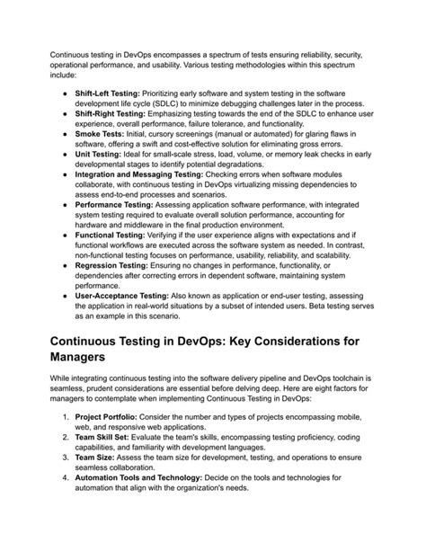 What Is Continuous Testing In Devops A Definitive Guidepdf