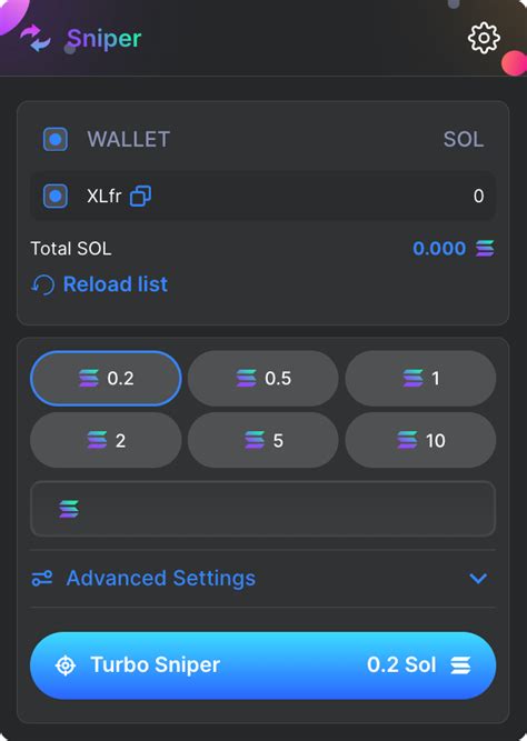 Sniper Feature Platform Trading Bot Mevx