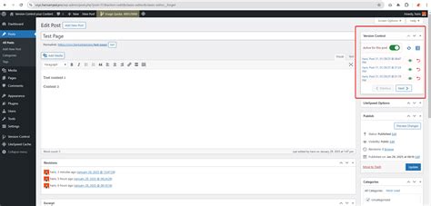 Version Control Your Content Wordpress Plugin