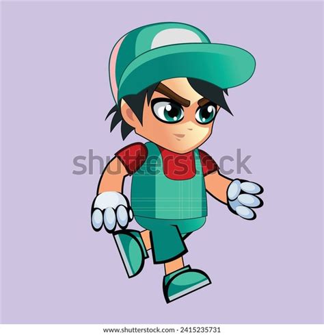 D Character Run Animation Pose Stock Vector Royalty Free Shutterstock