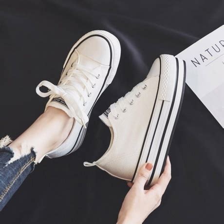 위메프플러스 속굽 키높이 캔버스화 타입 하이 굽 cm 로우 굽 cm 키작녀운동화 신발