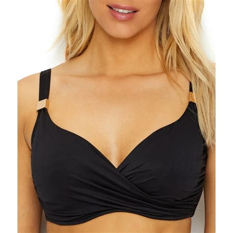 Solid Surplice Bikini Top D Ddd Cups Swimsuit