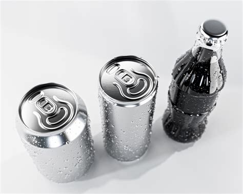 Artstation Sodacan 200ml 250ml 330ml With Droplets 3d Model Resources